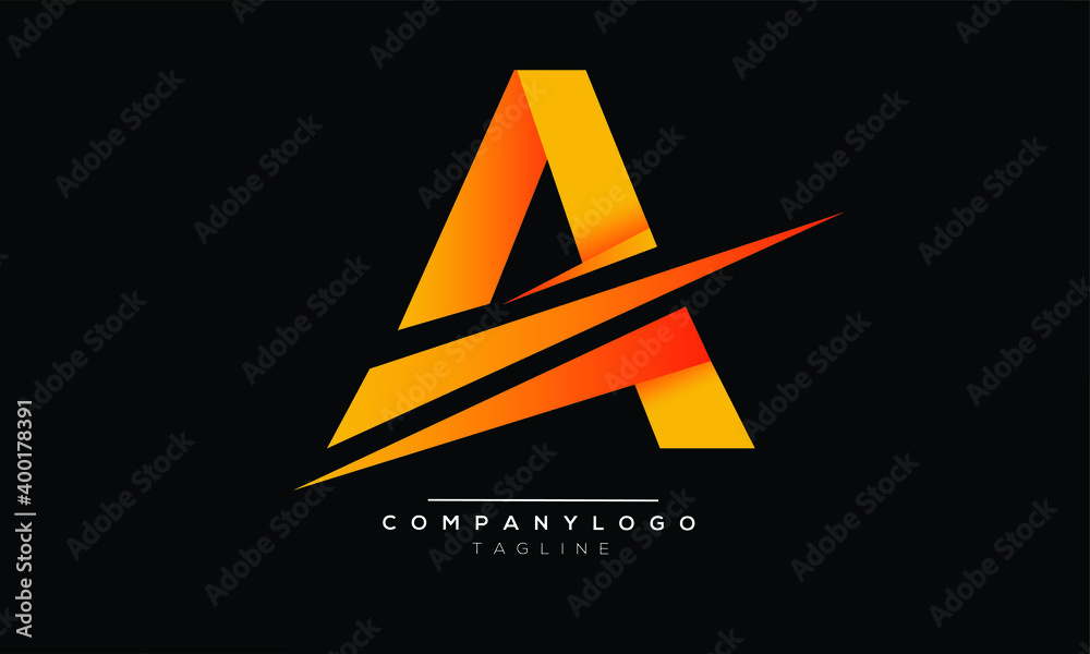 A alpha icon monogram letter text alphabet logo design Stock Vector ...
