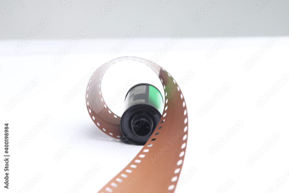 camera roll film with isolated white background. products for analog ...