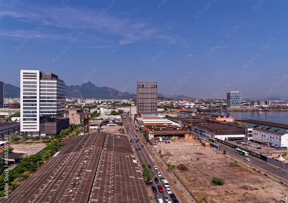 Looking over the Old Harbour of Rio de Janeiro, an area undergoing ...