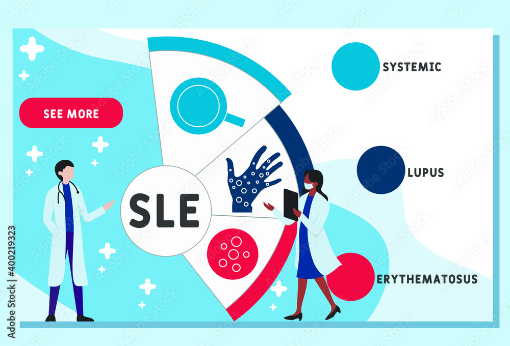 Vector website design template . SLE - systemic lupus erythematosus ...