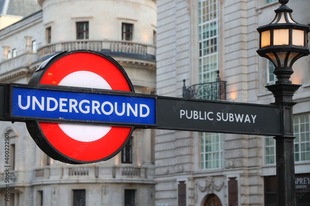 LONDON, UK - JULY 14, 2019: London Underground station sign. London ...