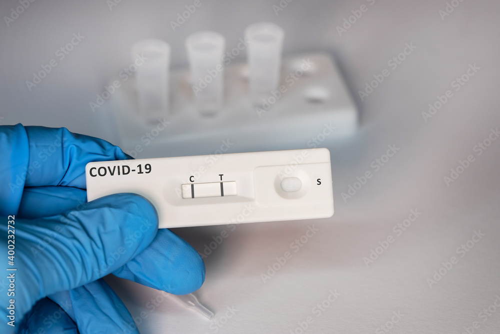 Positive SARS-CoV-2 Rapid Antigen Test Stock Photo | Adobe Stock