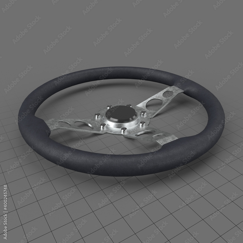 Sports car steering wheel Stock 3D asset | Adobe Stock
