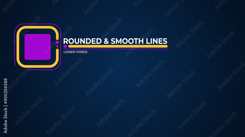 Rounded and Smooth Lines Lower-Thirds Stock Template | Adobe Stock