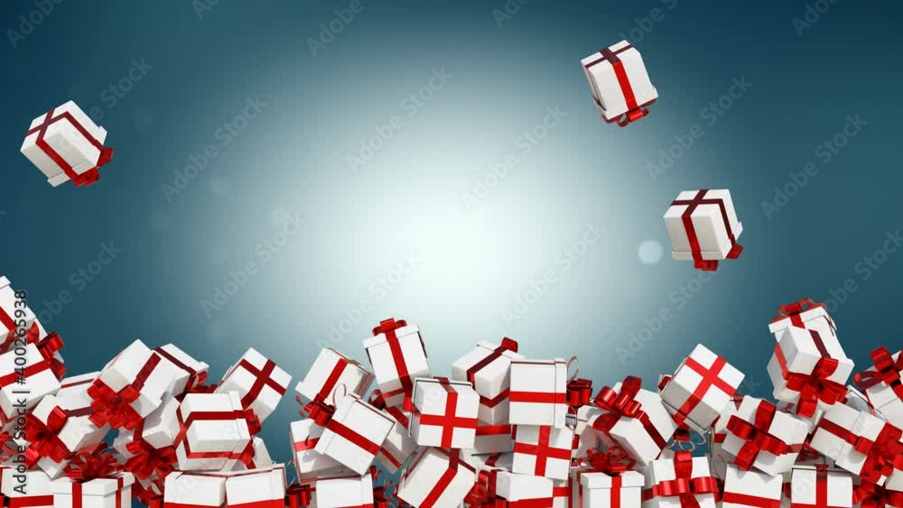 Vidéo Stock Transition with Christmas Gifts. Professional animation of ...