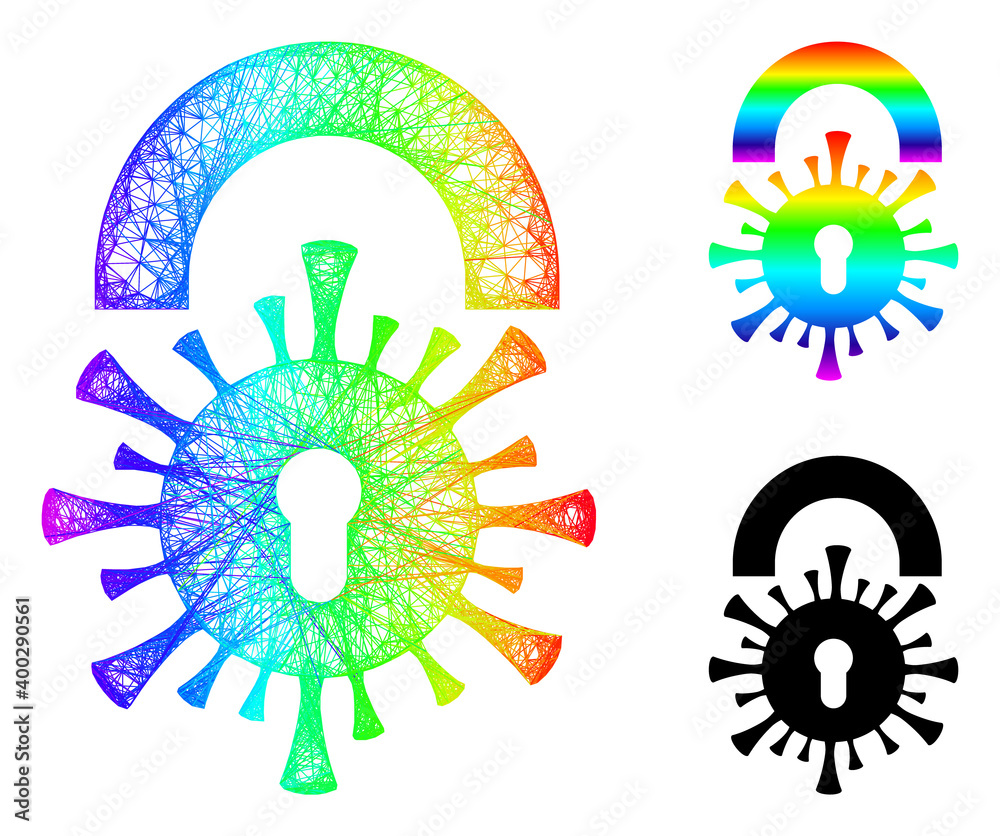 Spectral colored network viral lockdown, and solid spectral gradient ...