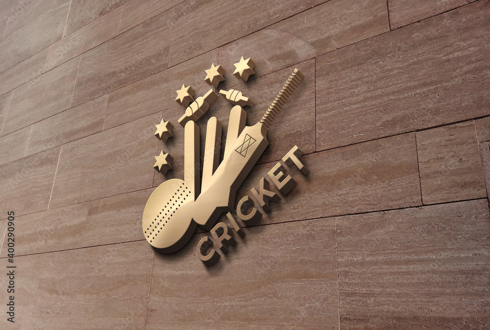 3d cricket logo design concept Stock Illustration | Adobe Stock