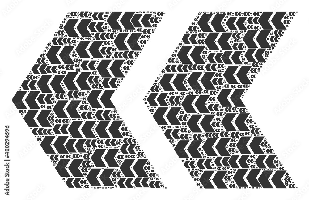 Recursive collage of shift left. Flat vector shift left collage is ...