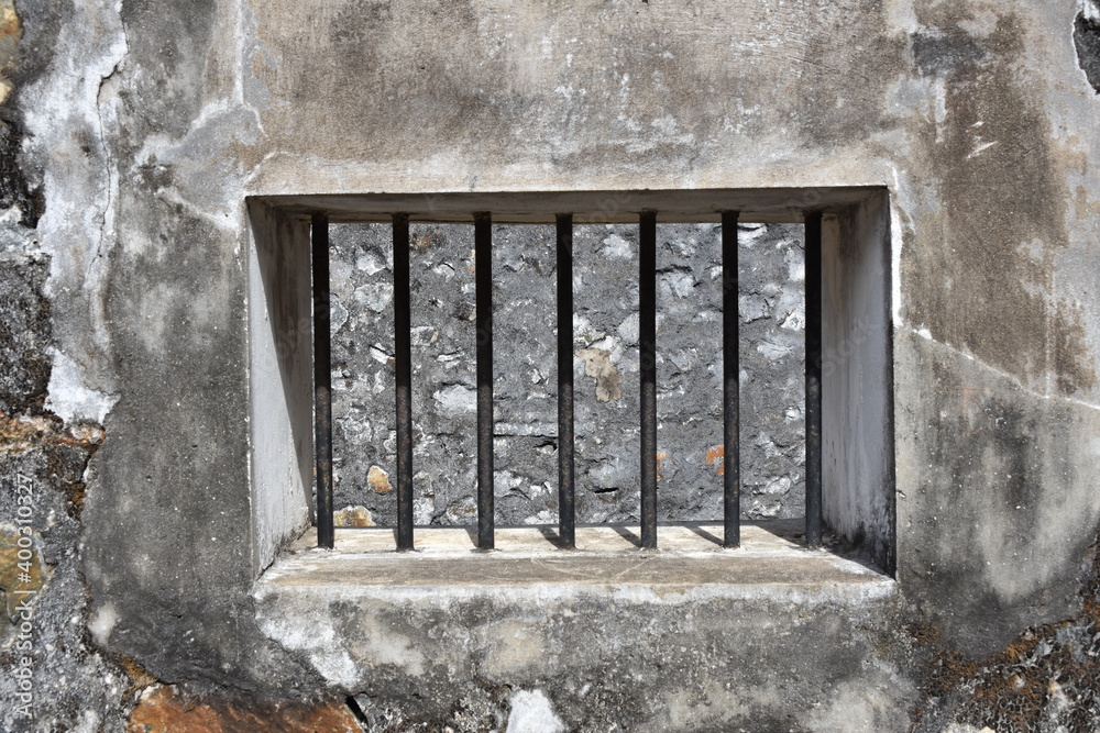 Barred Prison Window, Phu Tuong Prison, Con Dao Island, Vietnam Stock ...
