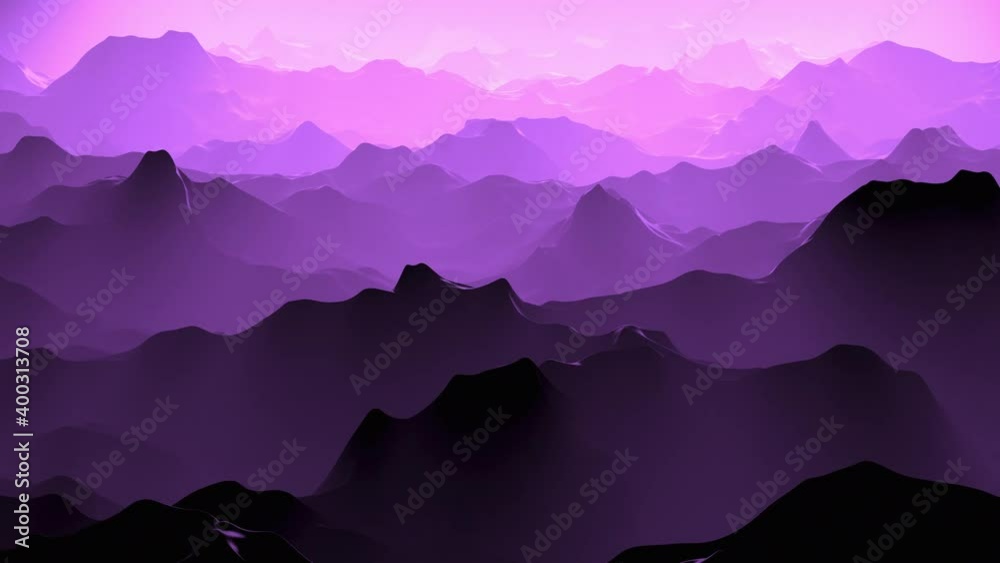 A 15 second seamless loop of a stylistic animated landscape. Ideal for ...