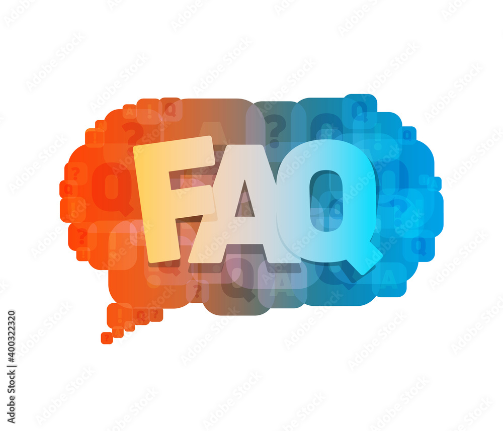 Frequently asked questions concept. Question and answer symbols forming ...