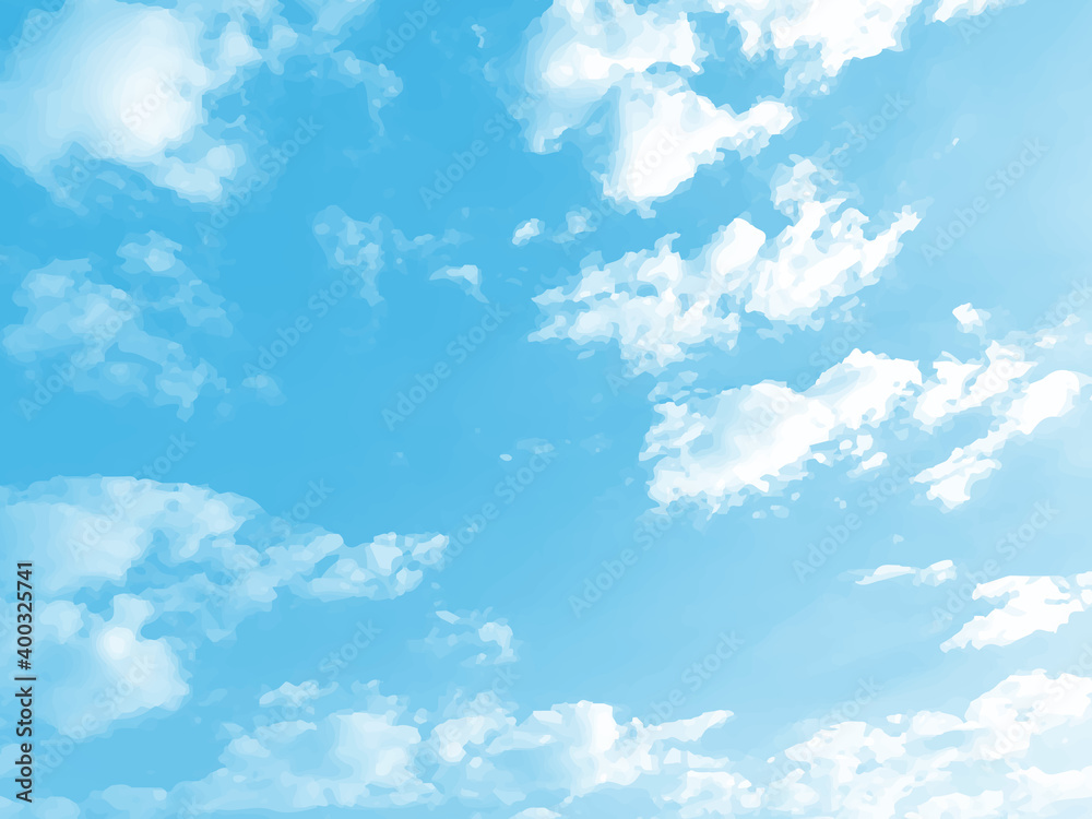 Realistic cloud and sky vector graphic image. background, web banner ...