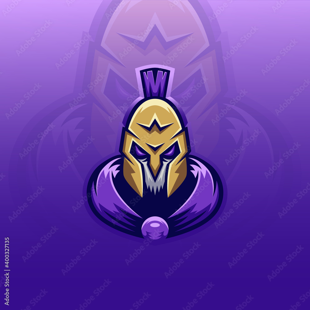 spartan esport mascot logo. game logo design Stock Vector | Adobe Stock