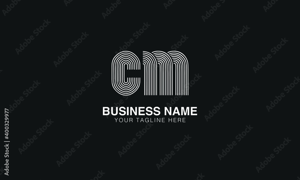 CM C M initial based modern minimal creative logo vector template image ...