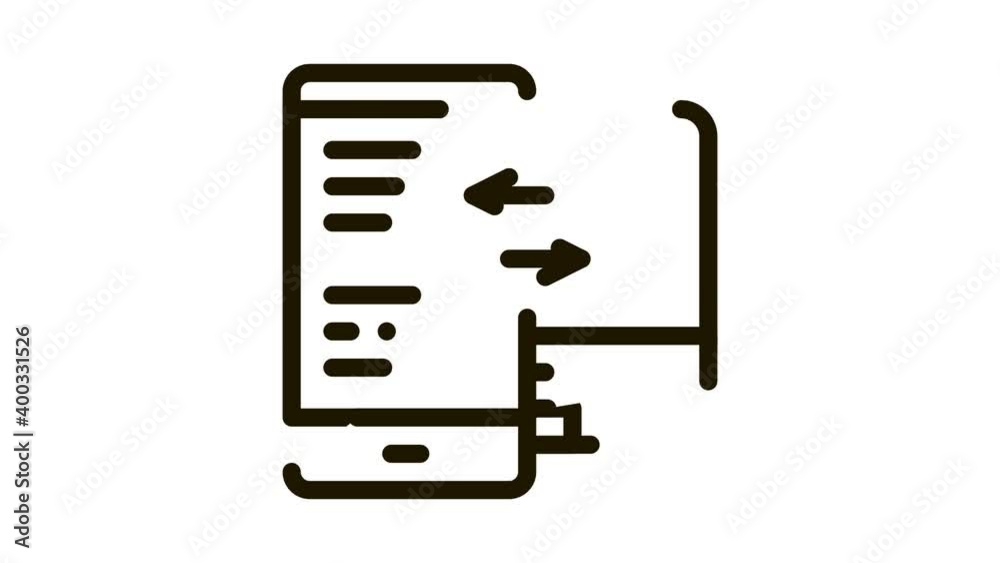 adaptive site for computer screen and phone Icon Animation. black ...