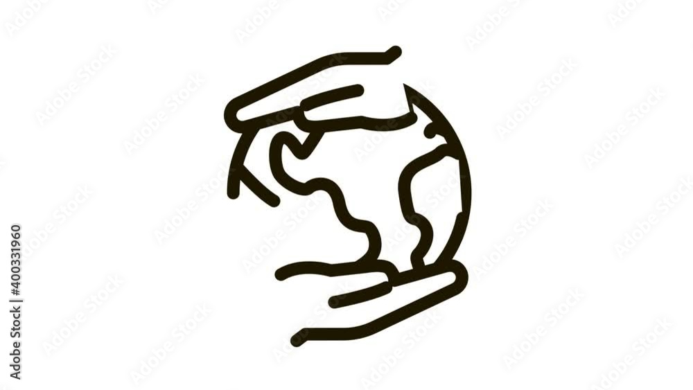world different race hands Icon Animation. black world different race ...