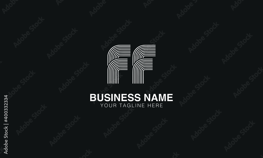 FF F initial based modern minimal creative logo vector template image ...