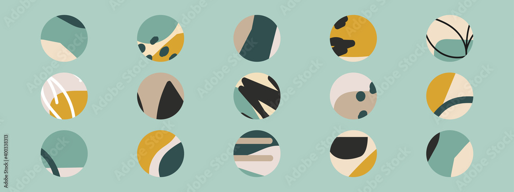 Big set of various highlight covers, abstract backgrounds with various ...