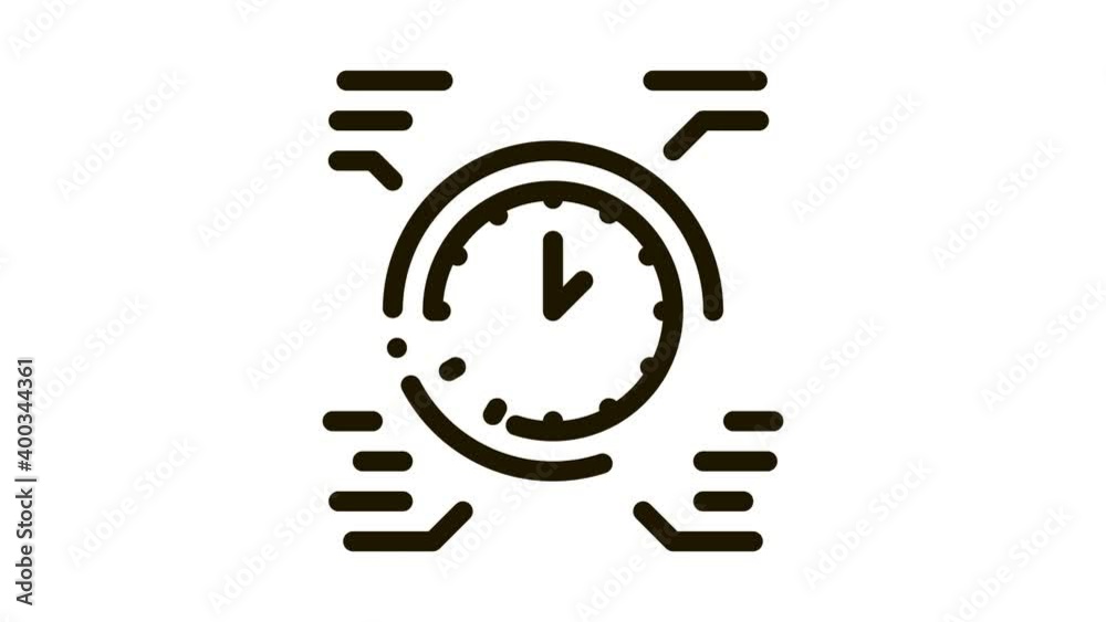 clock time healthy life Icon Animation. black clock time healthy life ...