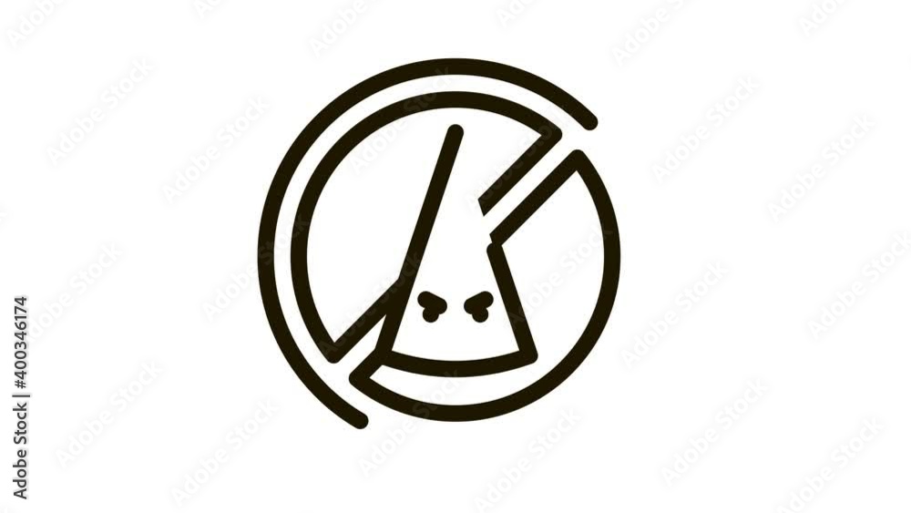 Vidéo Stock ku klux klan crossed out animated icon on white background ...