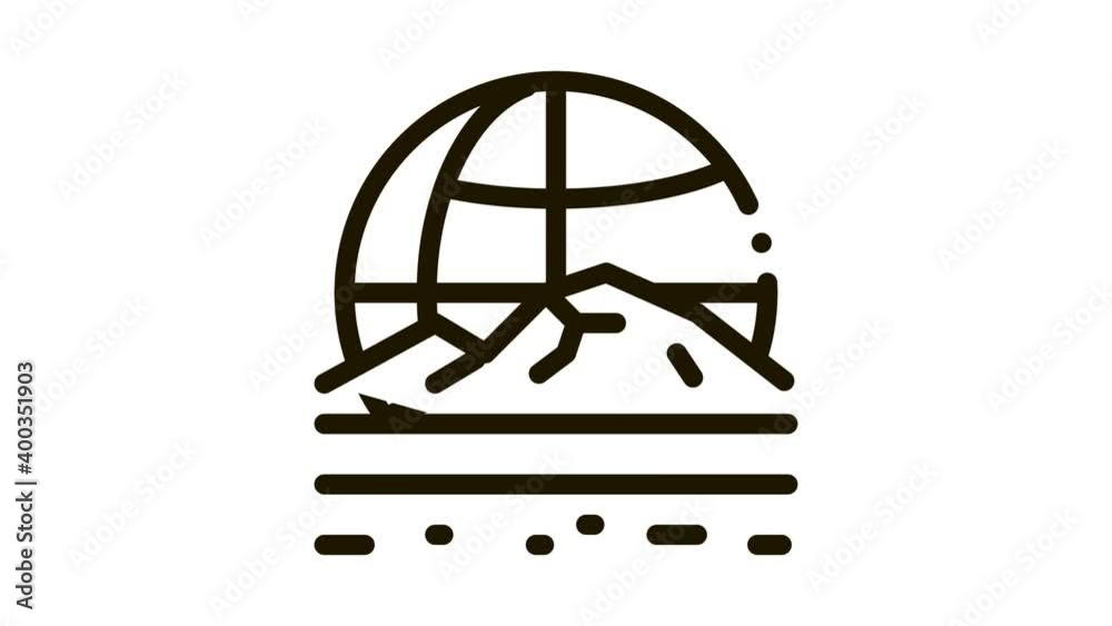 geomorphology science Icon Animation. black geomorphology science ...