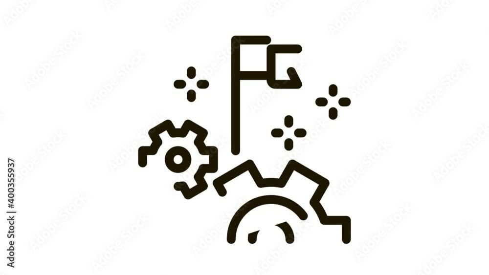 engine optimization settings Icon Animation. black engine optimization ...