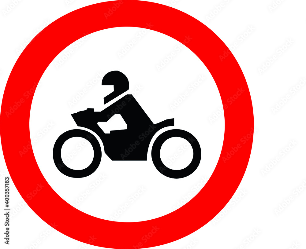 no parking sign motorcycle Stock Vector | Adobe Stock