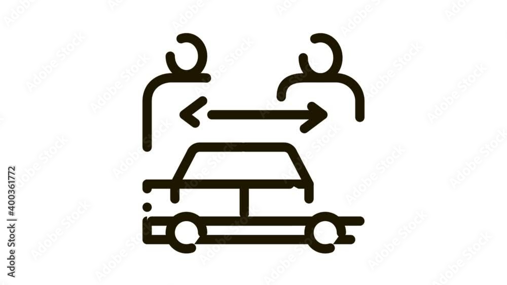 two buyers per car Icon Animation. black two buyers per car animated ...
