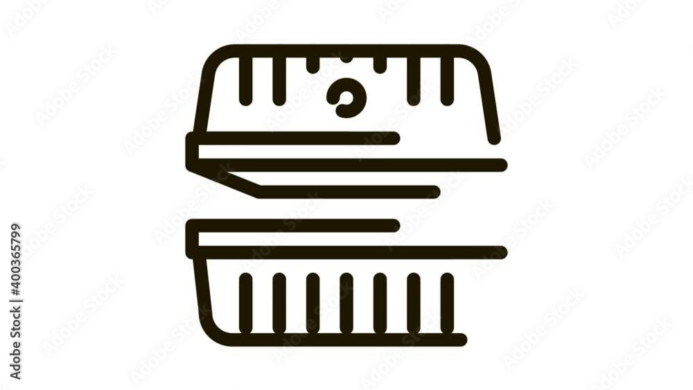 heating stove Icon Animation. black heating stove animated icon on ...