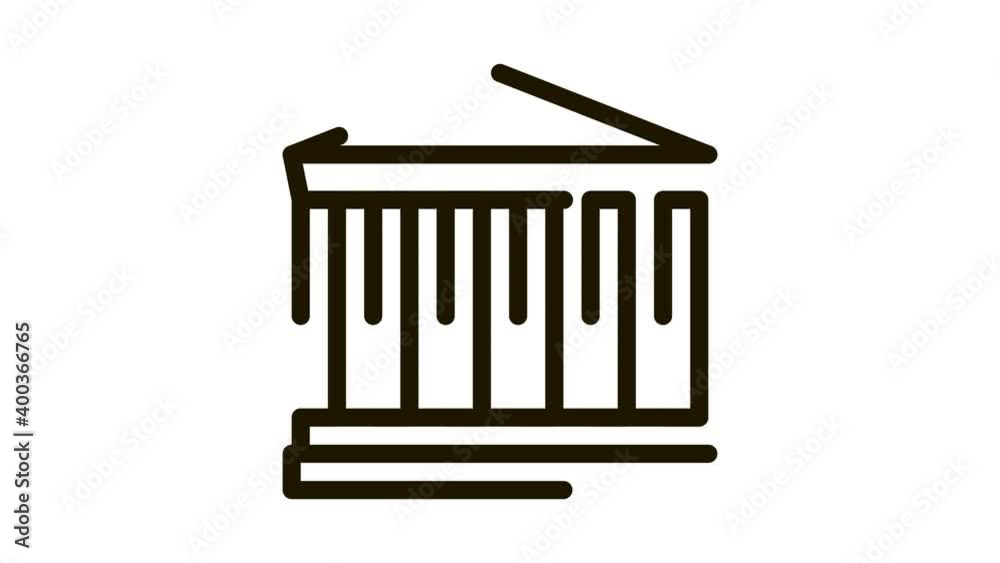 greek columns building Icon Animation. black greek columns building ...