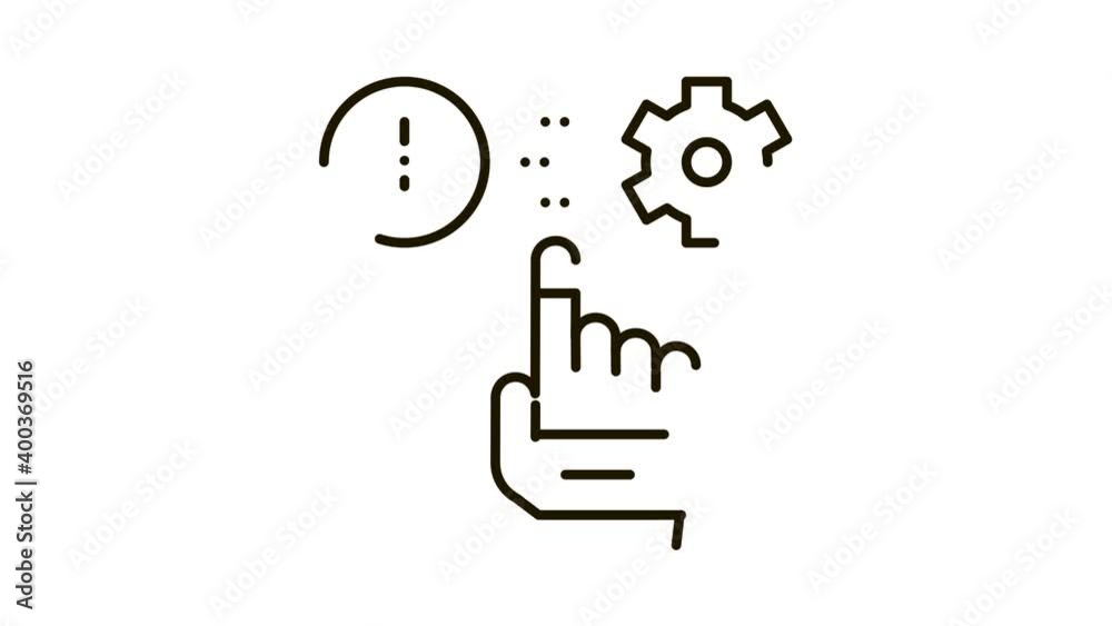 Vidéo Stock error in automated settings Icon Animation. black error in ...