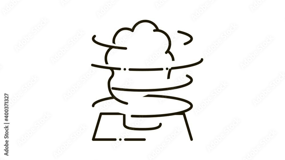 pottery making process Icon Animation. black pottery making process ...