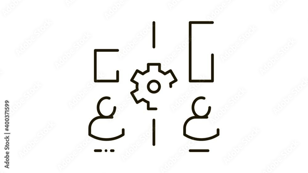 different resources of people Icon Animation. black different resources ...