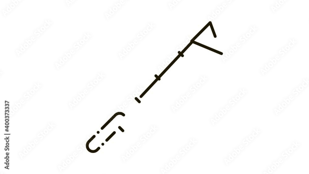 Pointing Flag Icon Animation. black Pointing Flag animated icon on ...