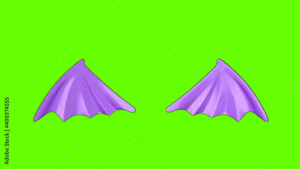 Devil Wings On Green Screen Background 4K Animations. Devil Wings 3D ...