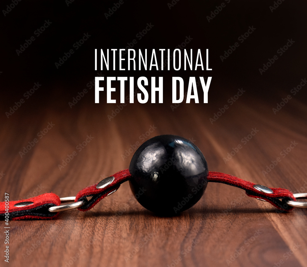 International Fetish Day stock images. Black ball gag with red leather ...