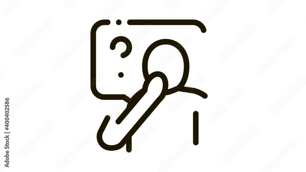 Man Question Mark Frame Icon Animation. black Man Question Mark Frame ...