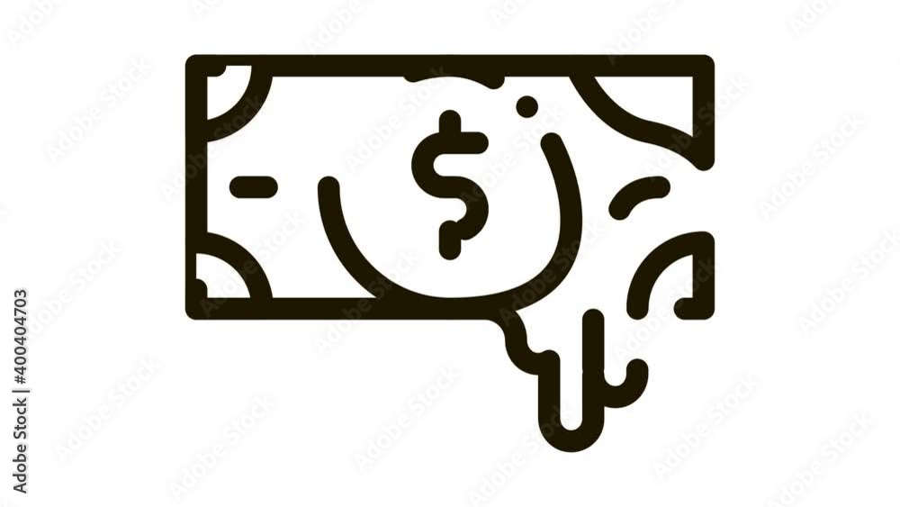 Exposing Fake Money Icon Animation. black Exposing Fake Money animated ...