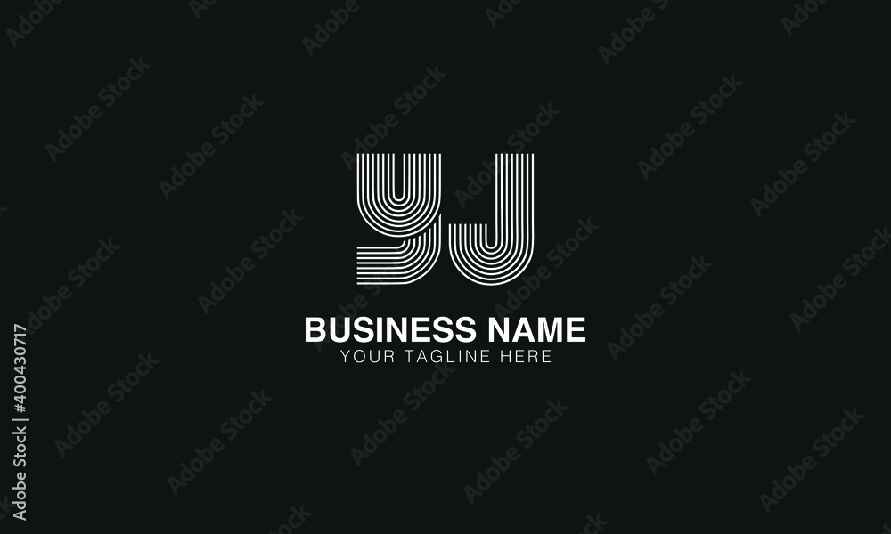 YJ Y J initial based abstract modern minimal creative logo vector ...