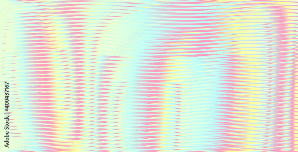 Rainbow wavy abstract background with lined rounded shapes with glow ...