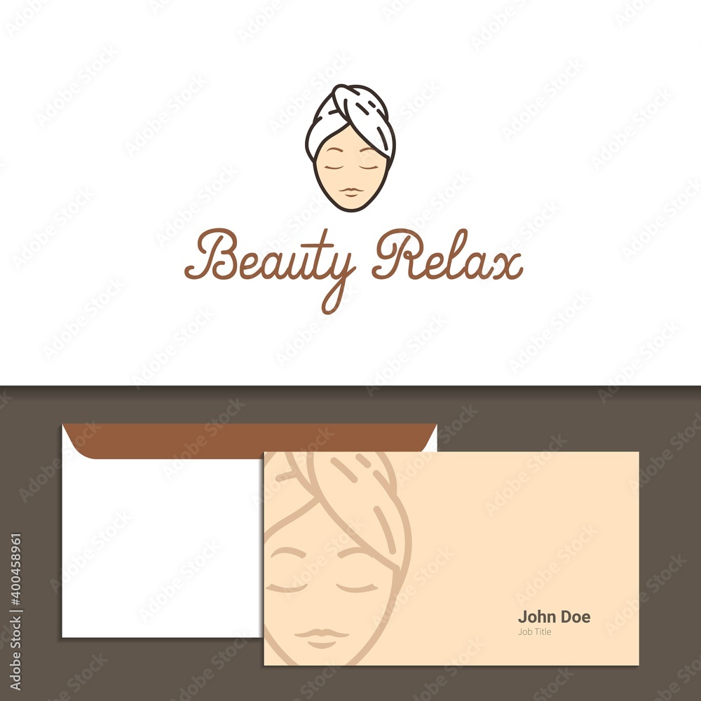 Beauty and relax logo company, logo vector template design with ...