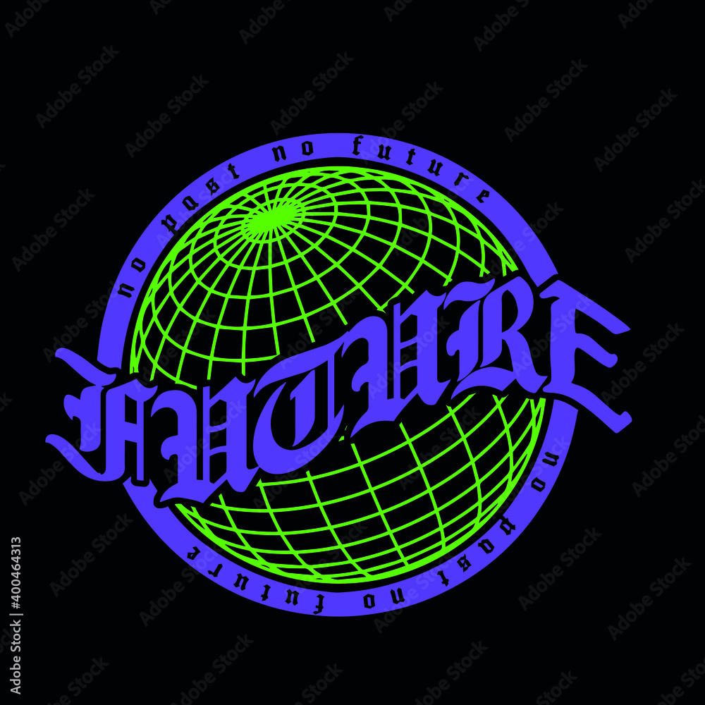 globe with slogan Vector design for t-shirt graphics, banner, fashion ...