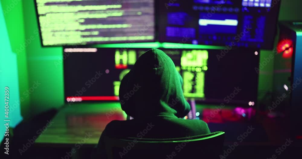 Cyber-attacks hacker on dark web fraud cyber passwords code malware hacking servers attack ...