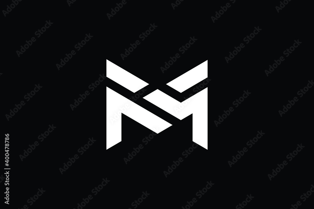 QM logo letter design on luxury background. MQ logo monogram initials ...