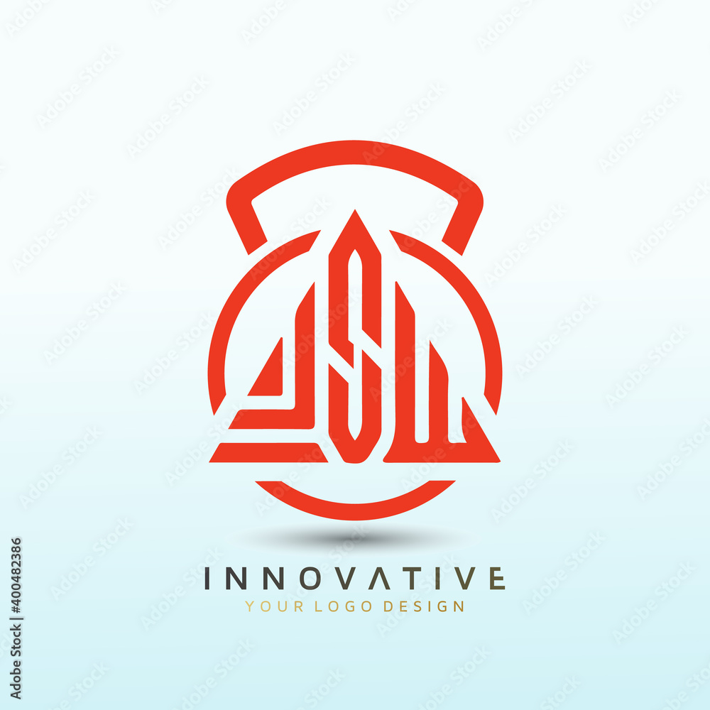 Vecteur Stock Letter LSW fitness vector logo design, fitness logo ...