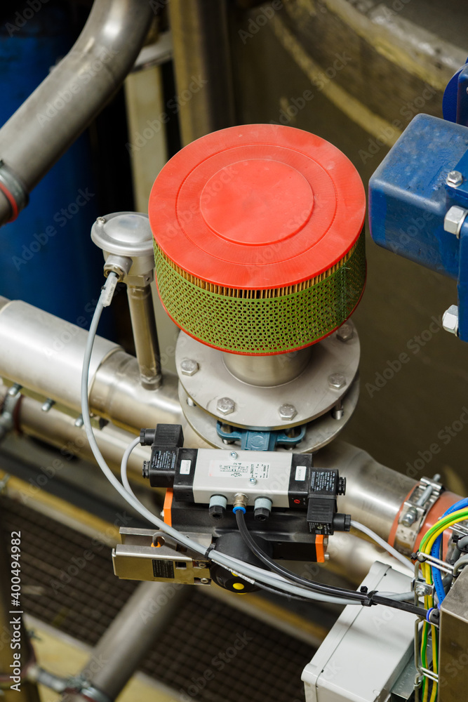 Suction filter and control sensor with flap on the air path. Stock ...