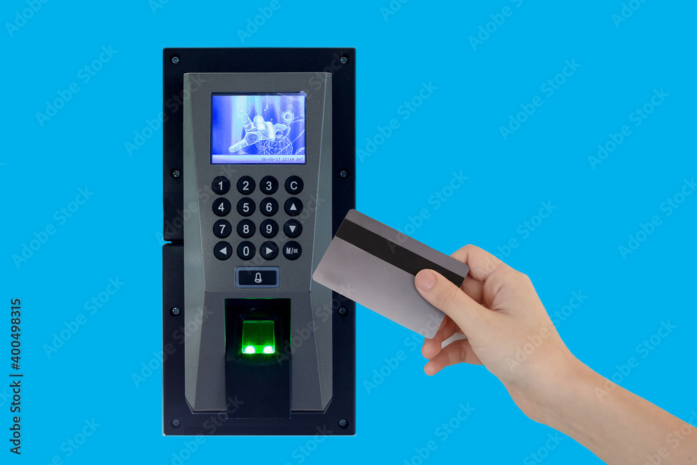 electronic key- card and finger scan access control system to lock and ...