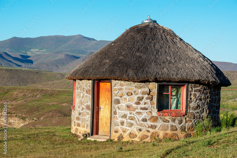 Basotho hut Stock Photo | Adobe Stock