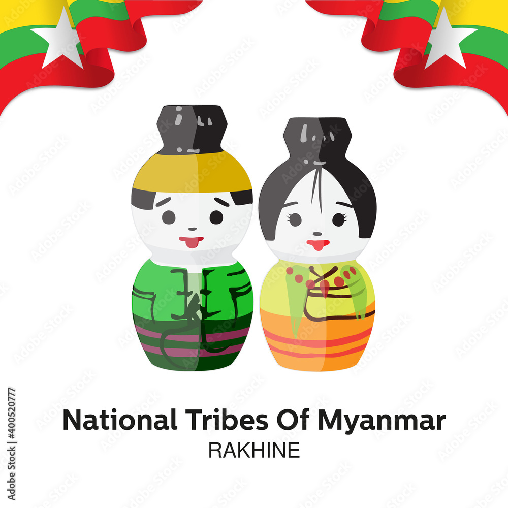 National Tribes of Myanmar Stock Vector | Adobe Stock