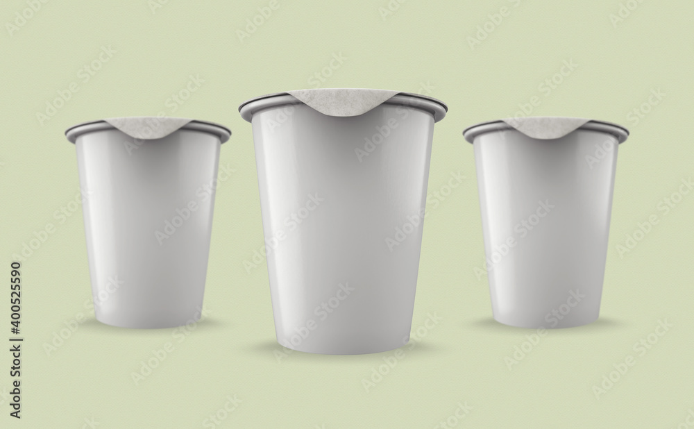 Yogurt cup mockup design Stock Illustration | Adobe Stock